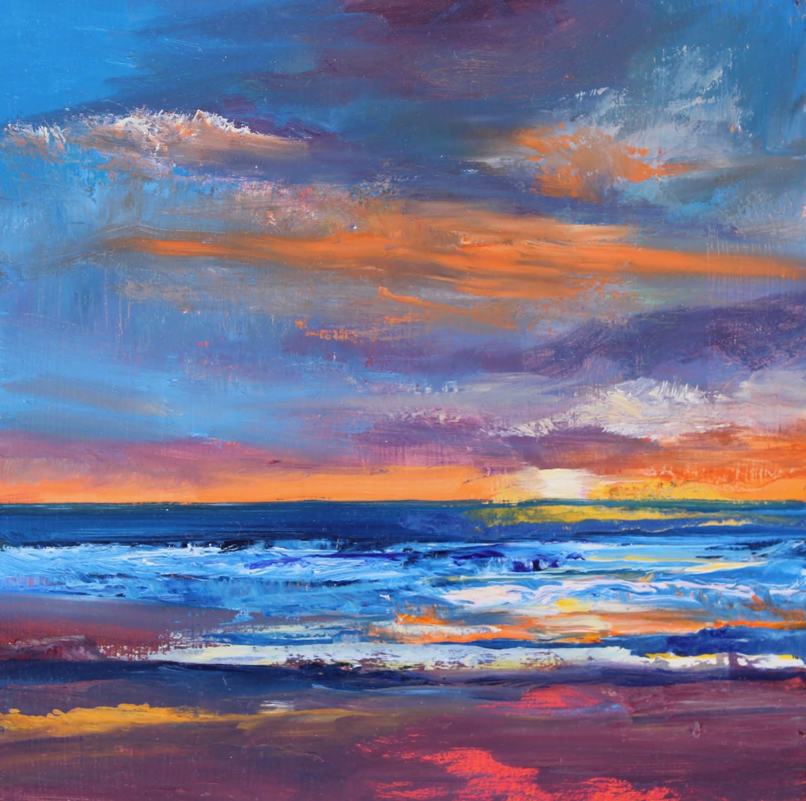 Where ART Lives Gallery Artists Group Blog: Sunset Seascape, Beach and ...