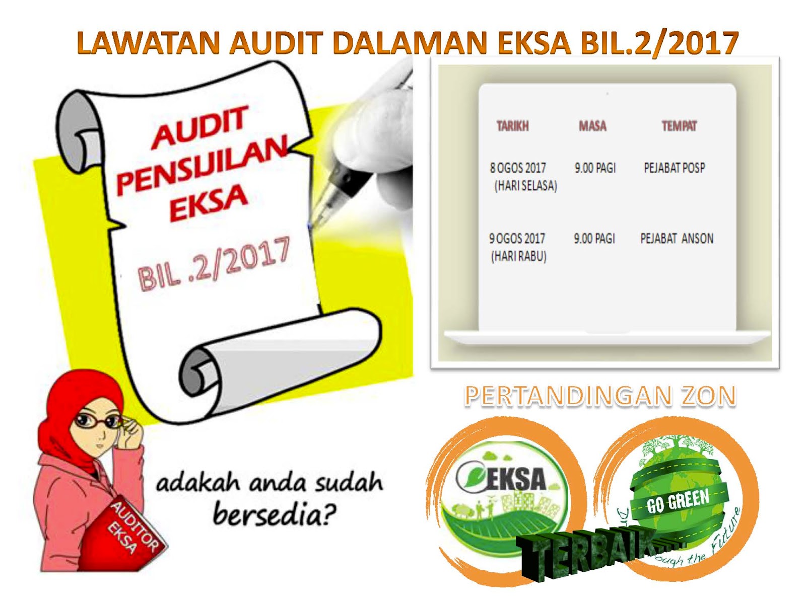 EKSA DOSM Penang: Lawatan Audit Dalaman Eksa Bil. 2/2017