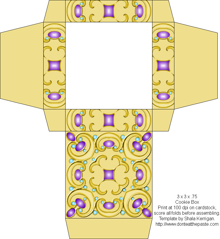 Don't Eat the Paste: Jeweled Printable Boxes
