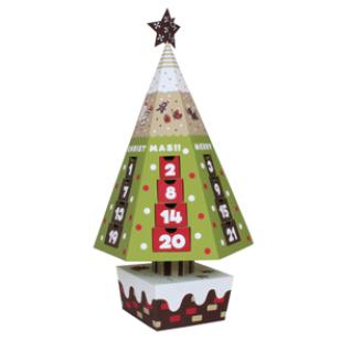 Christmas Tree Advent Calendar Papercraft | Paperized Crafts