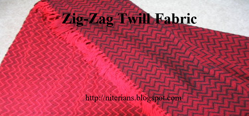 Zig-Zag or Pointed Twill Weave ~ A Textile Blog run by NITERians