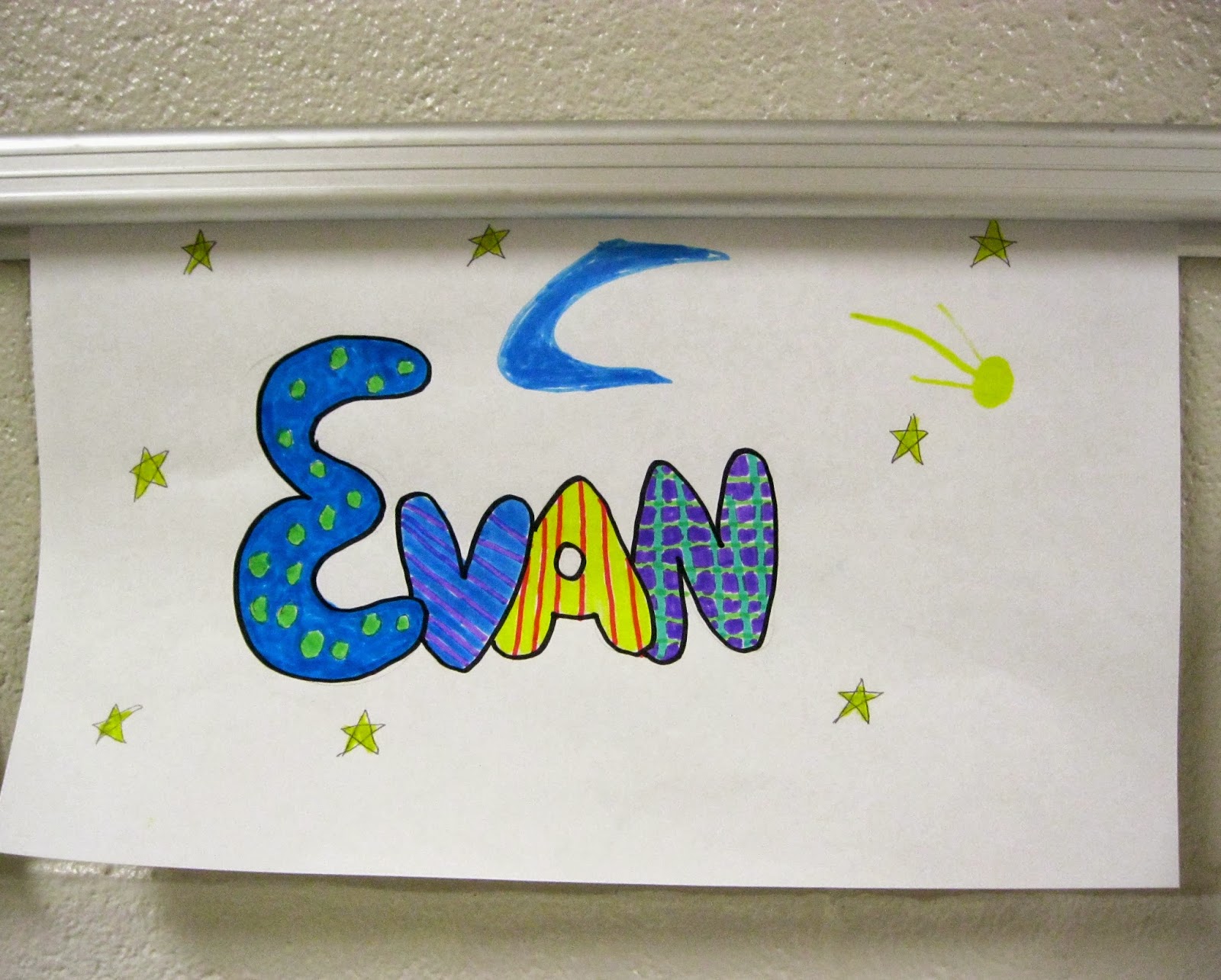 Miz Patti's Art Room: 6th Grade's Colorful Name Art