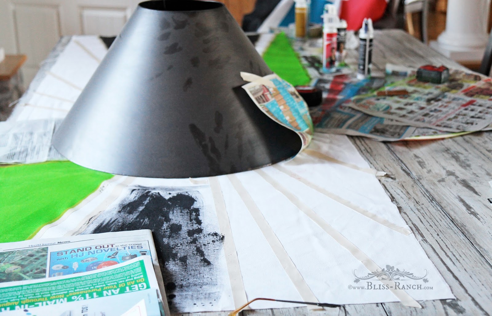 Bliss Ranch: Fabric Spray Paint Shirt and Banner