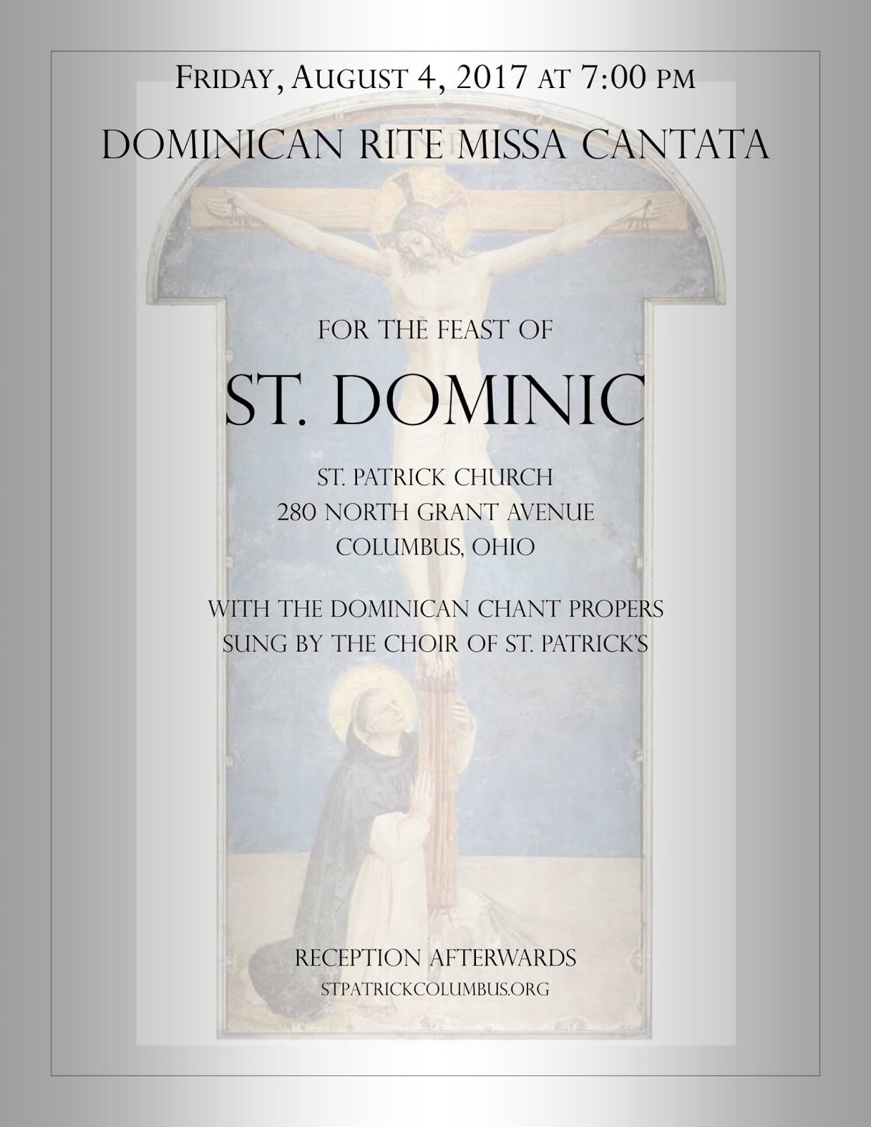 Dominican Mass in Youngstown, Ohio, for the Feast of St Dominic ...