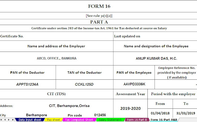 Free Download Automated Income Tax One by One Preparation Excel Based ...
