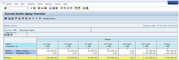 SAP FICO Central: Vendor Aging Analysis Through SAP Report Painter
