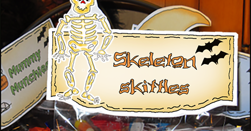 Halloween Party Favors "Skeleton Skittles" - Parties and Patterns