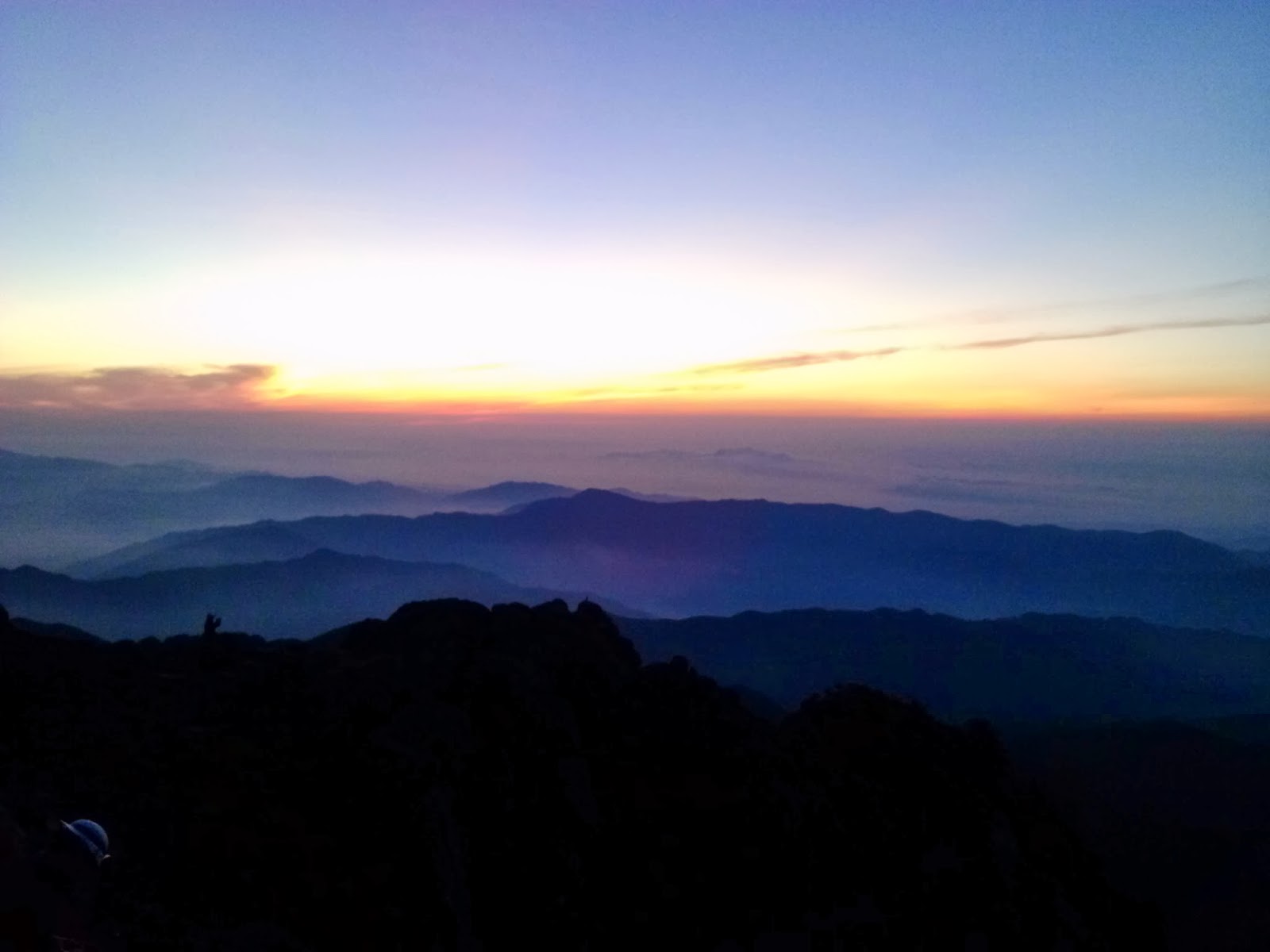 Korea: Sunrise at Chunwang peak of Jiri mountains