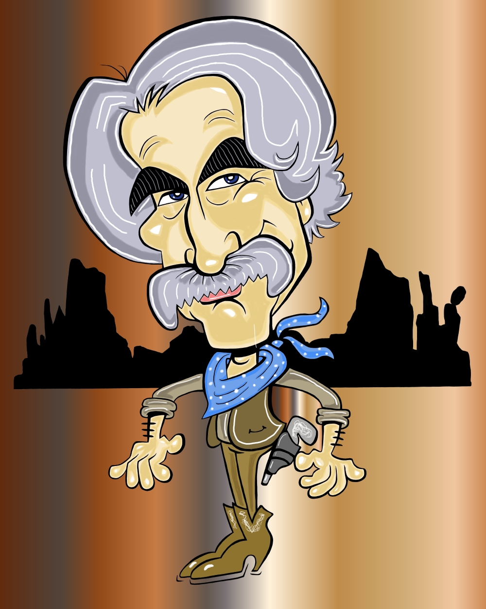 Kelly Gannon Calgary Party Caricatures: Sam Elliott