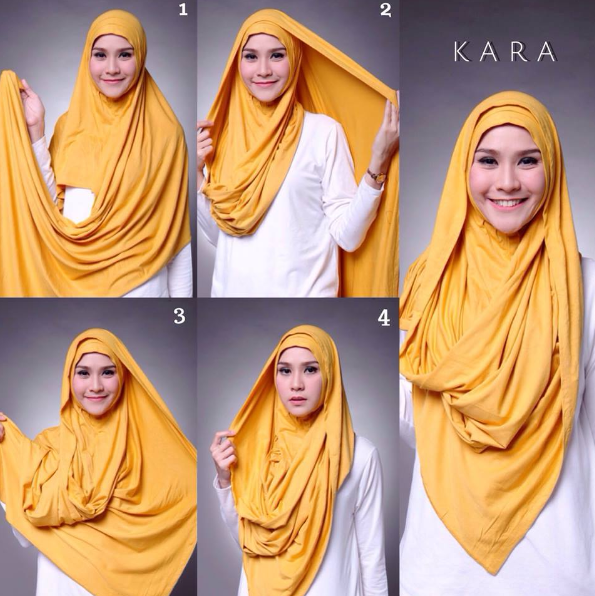 BAJU TRENDY: Tutorial Hijab Modern Pashmina Kaos Simple Model Baru ...