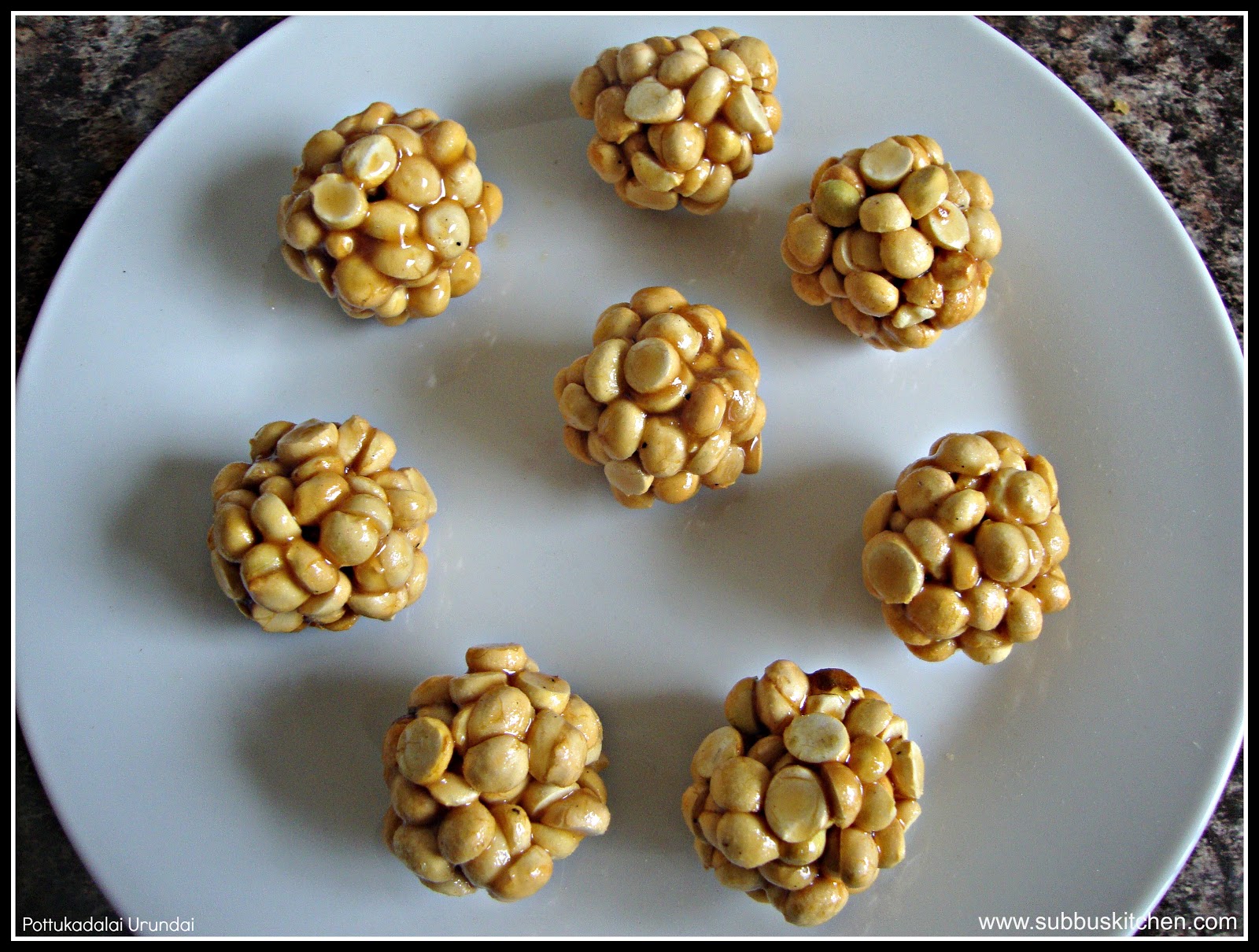 Pottukadalai Urundai(Roasted gram dal balls) - Subbus Kitchen