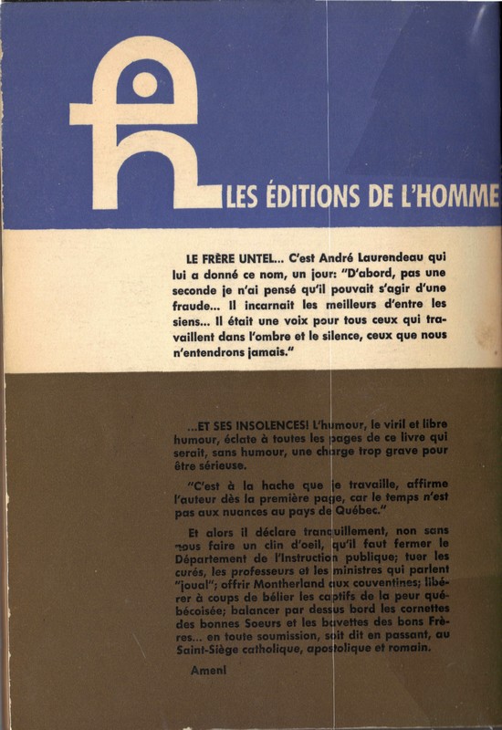 Laurentiana: Les Insolences du frère Untel