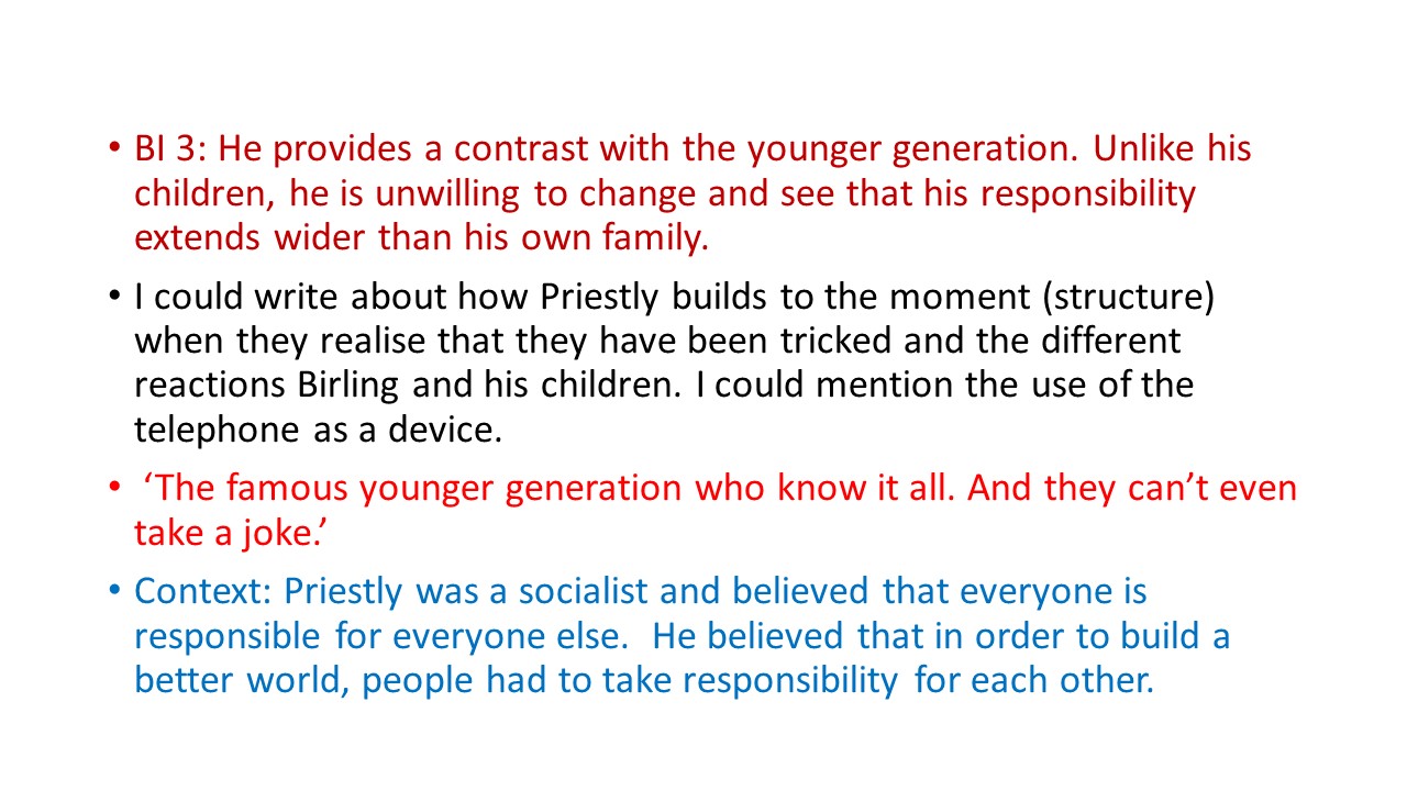 Mrs B's GCSE English Blog: How To Structure A Response to An Inspector ...