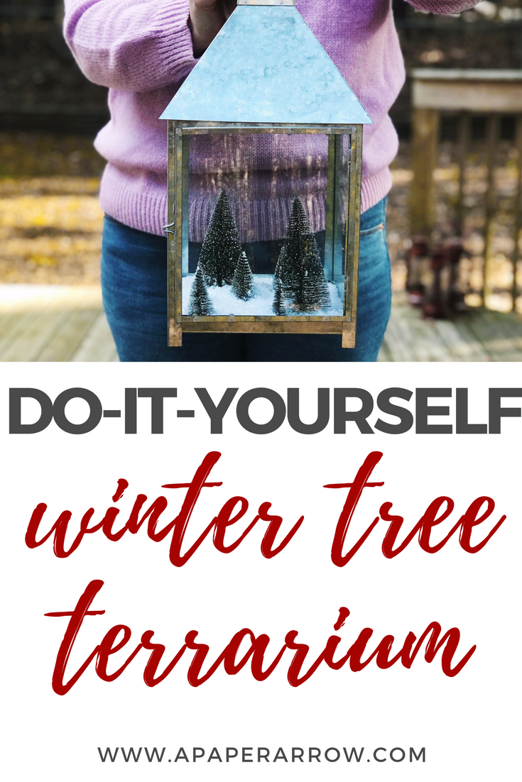 DIY Winter Tree Terrarium - A Paper Arrow