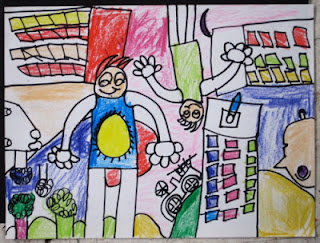Creating Art With Kids: chagall-inspired drawings