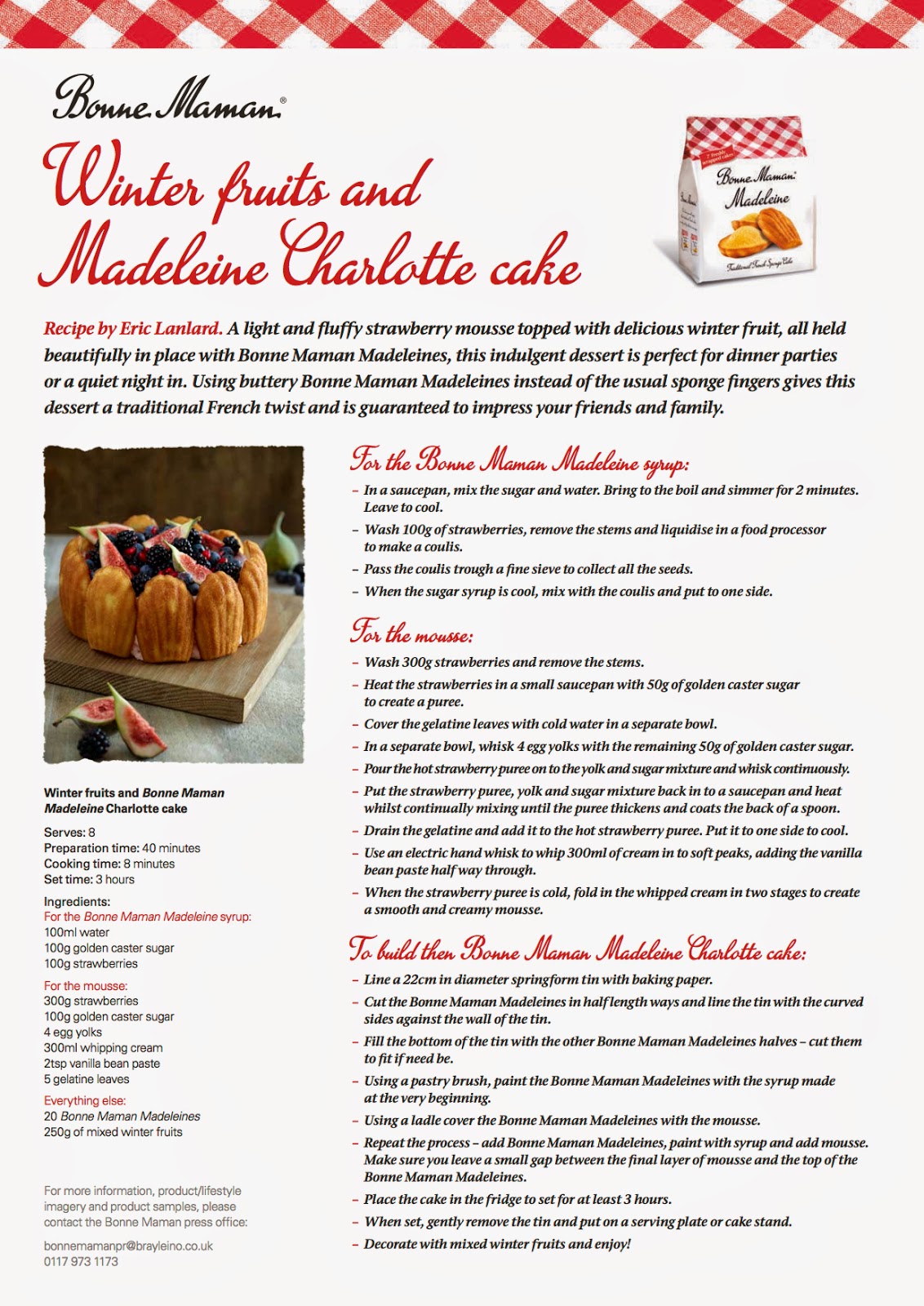 Mrs Bishop's Bakes and Banter: Sweet Treats from Bonne Maman *REVIEW*