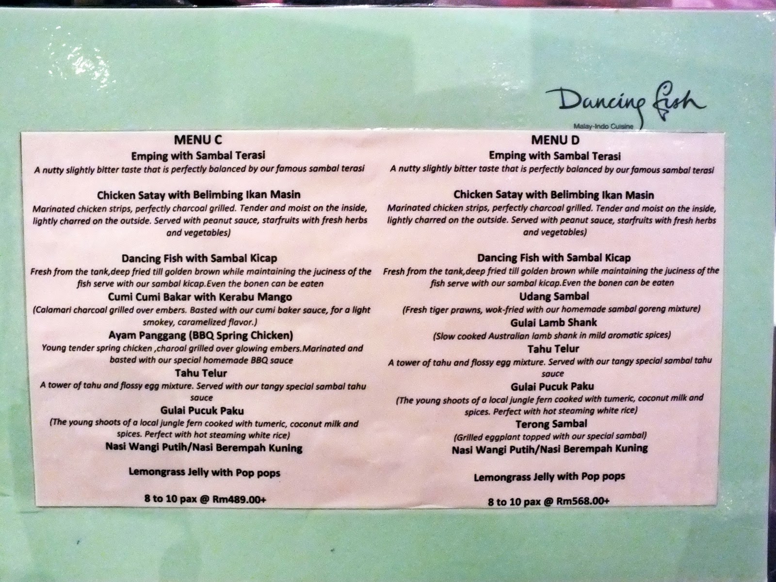 Venoth's Culinary Adventures: Dancing Fish Malay - Indo Cuisine ...