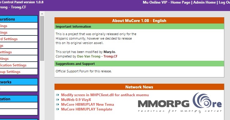MUCore 1.0.8 Premium Full 100% deCode | MU FOLDERS™