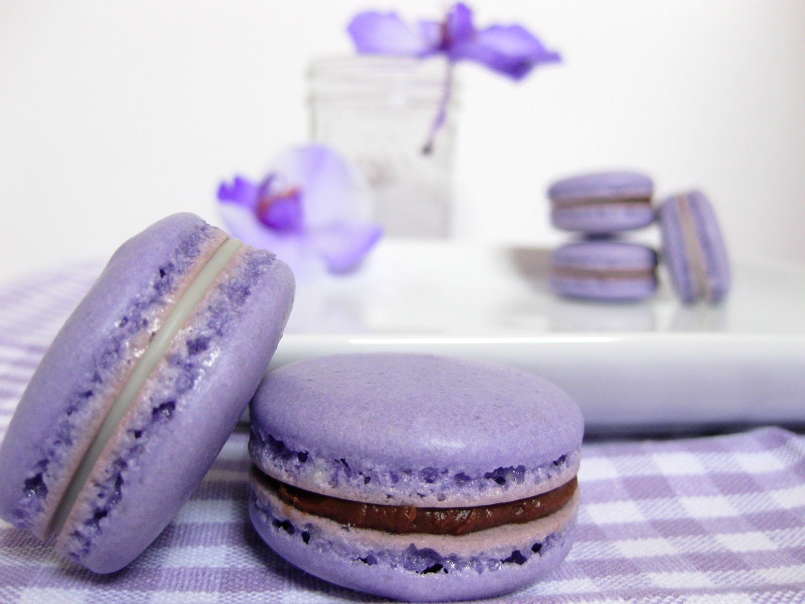 Lavender and Mexican Chocolate Macarons | Mac Lab