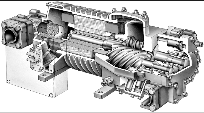 Kompresor Ulir Putar (Rotary screw compressor)