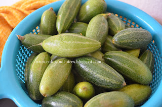 Color and Spices: Potol Posto with a coconut twist