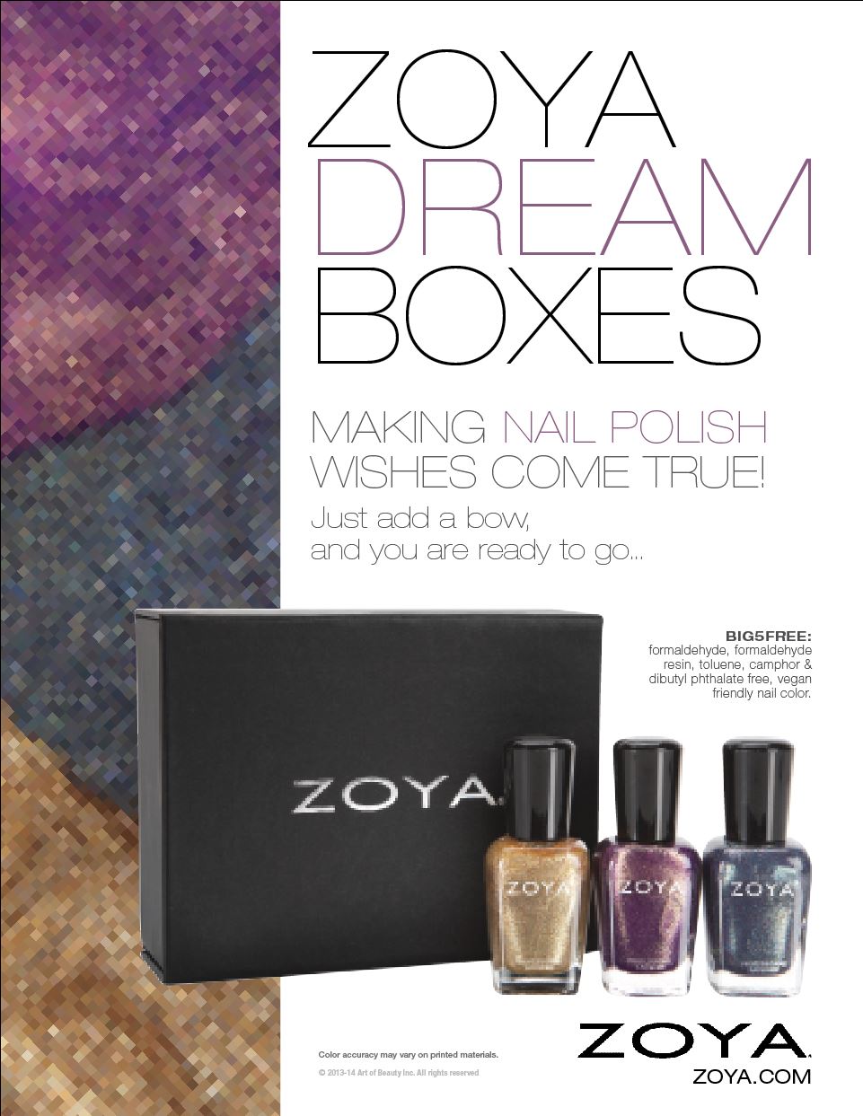 Zoya Dream Boxes - PRESS RELEASE | Pointless Cafe