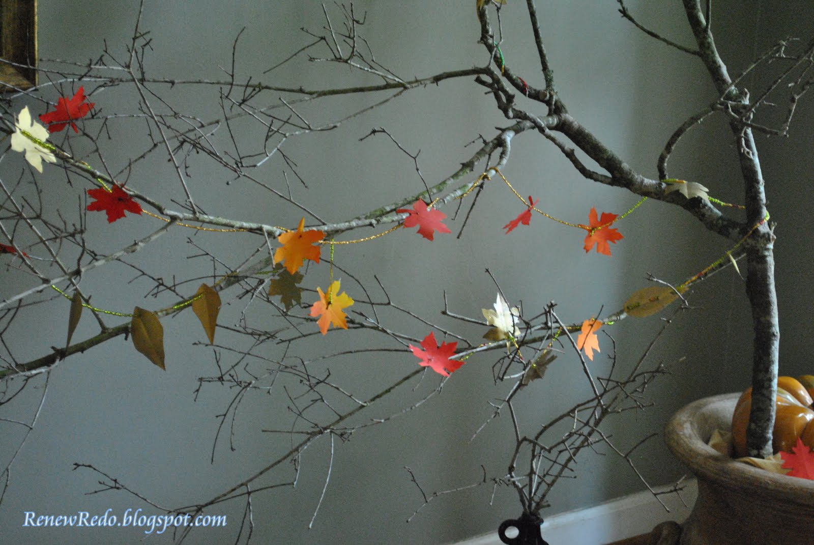 ReNew ReDo!: Paper Leaves Fall Tree