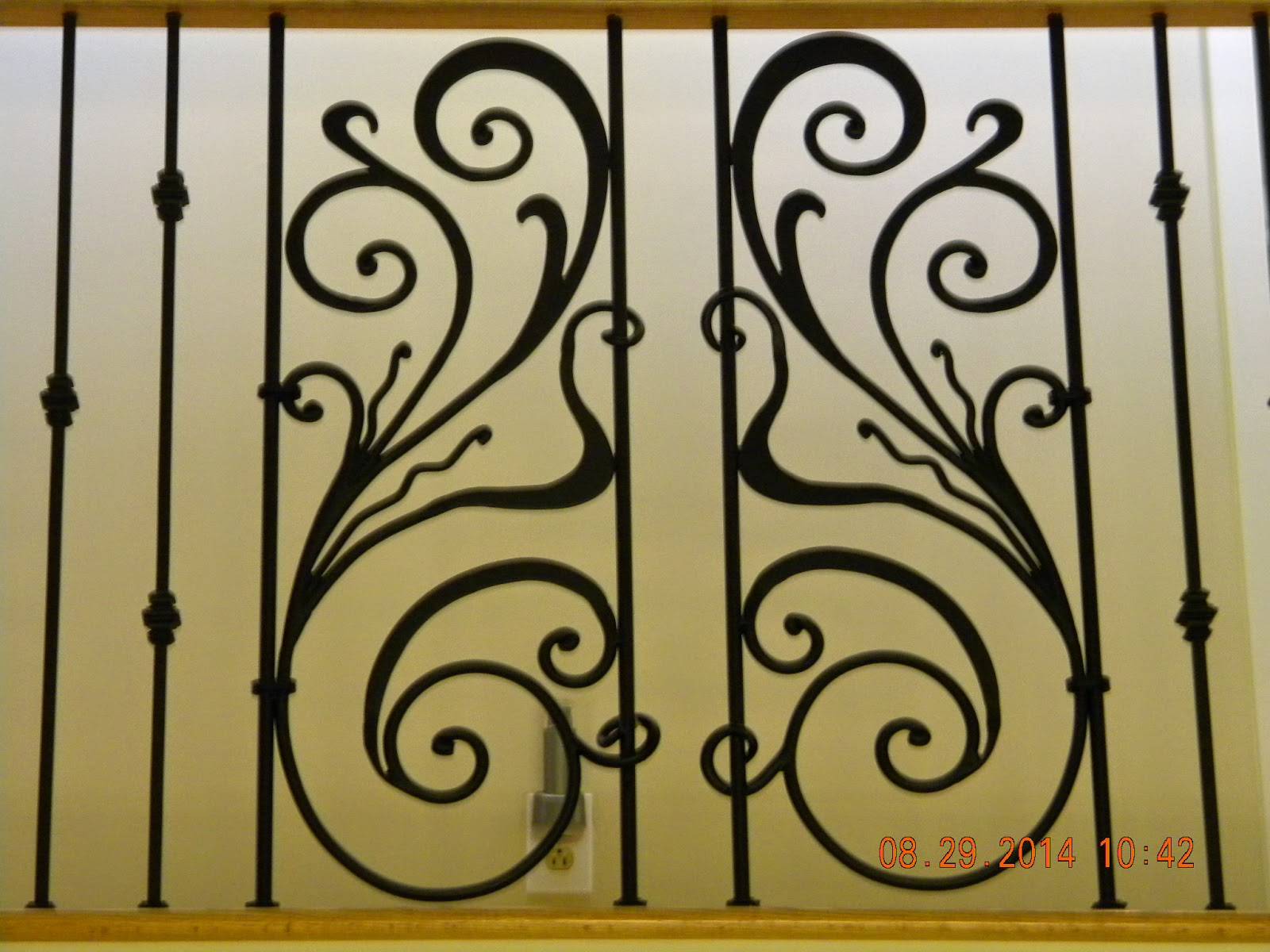 Wood Stairs and Rails and Iron Balusters: Custom Handrail With Iron ...