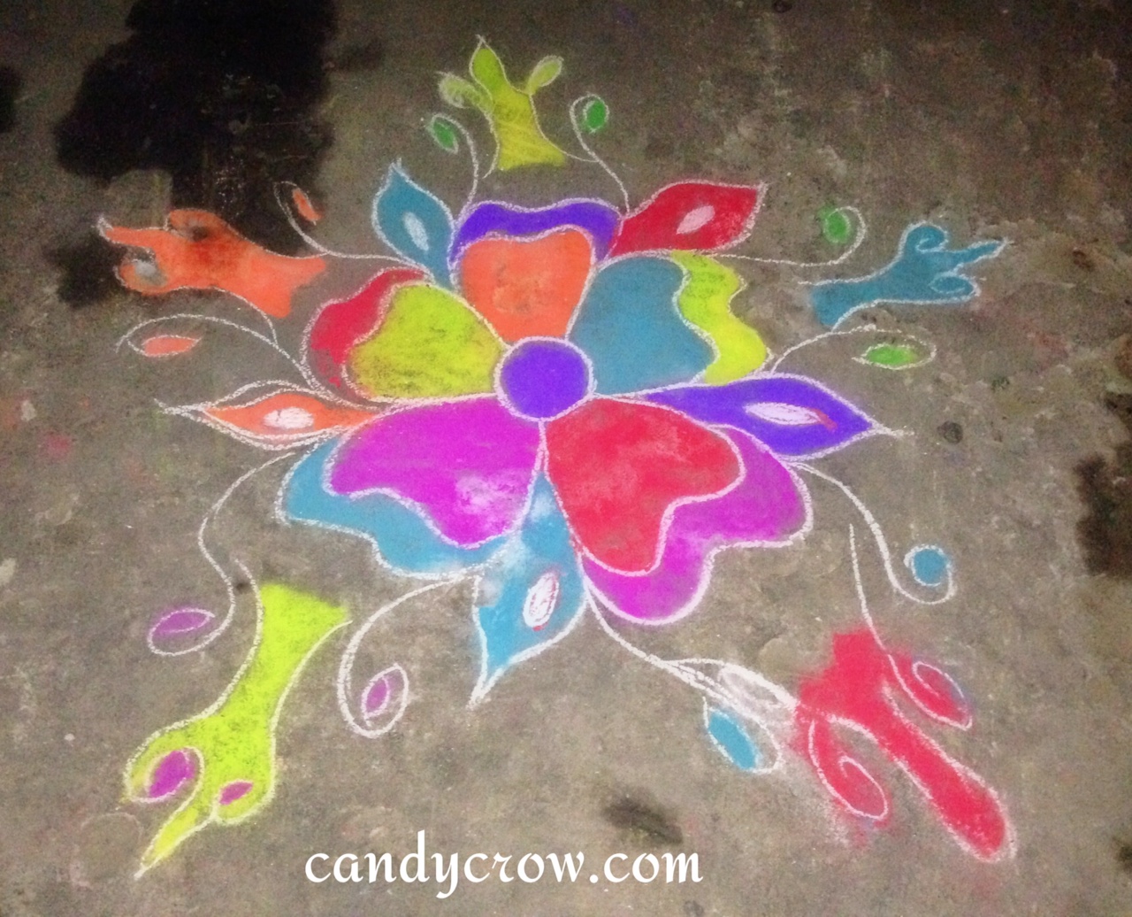 Easy Rangoli Designs For Festival - Candy Crow