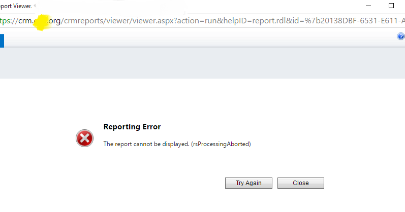 Tech World: The report cannot be displayed. (rsprocessingaborted) in CRM 2011(Part-1)
