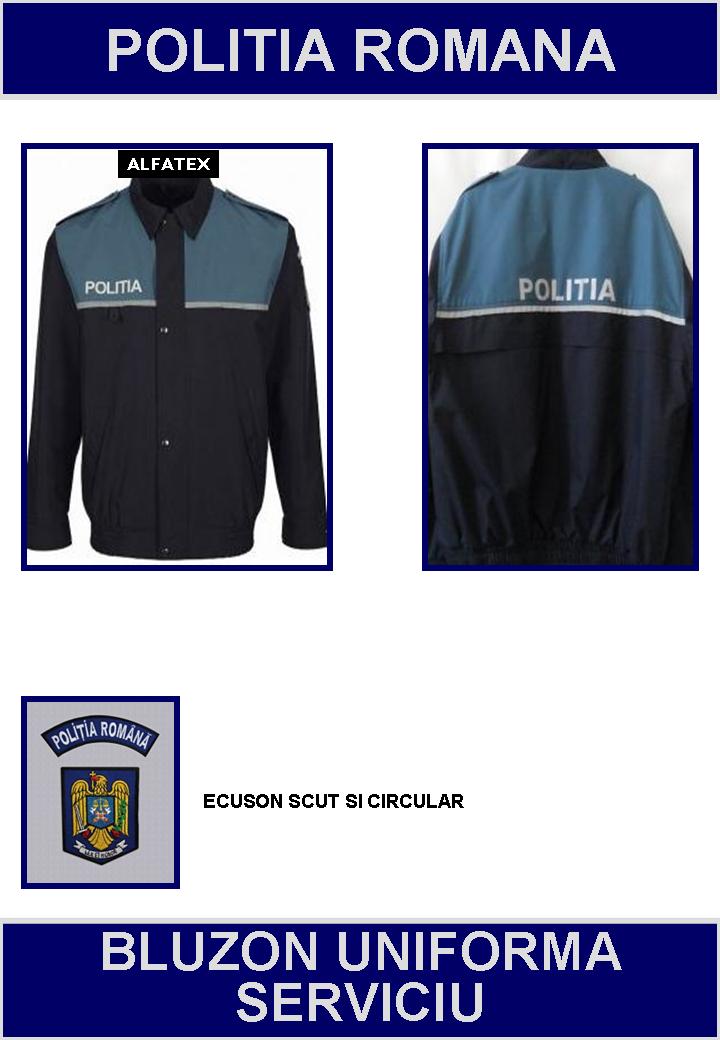 IMBRACAMINTE TINUTA UNIFORME POLITIA ROMANA: IMBRACAMINTE