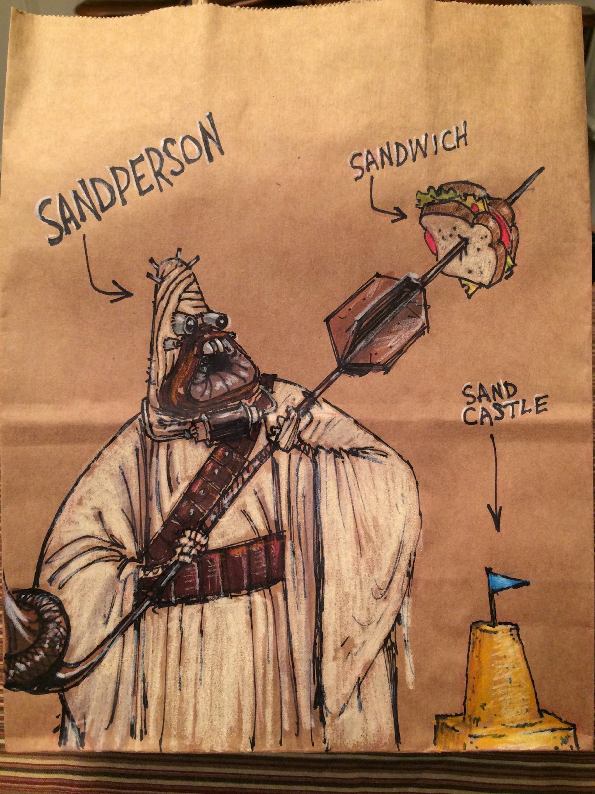 Star Wars Lunchbag: SAND PEOPLE (Or, Tusken Raiders) Lunch Bags ...