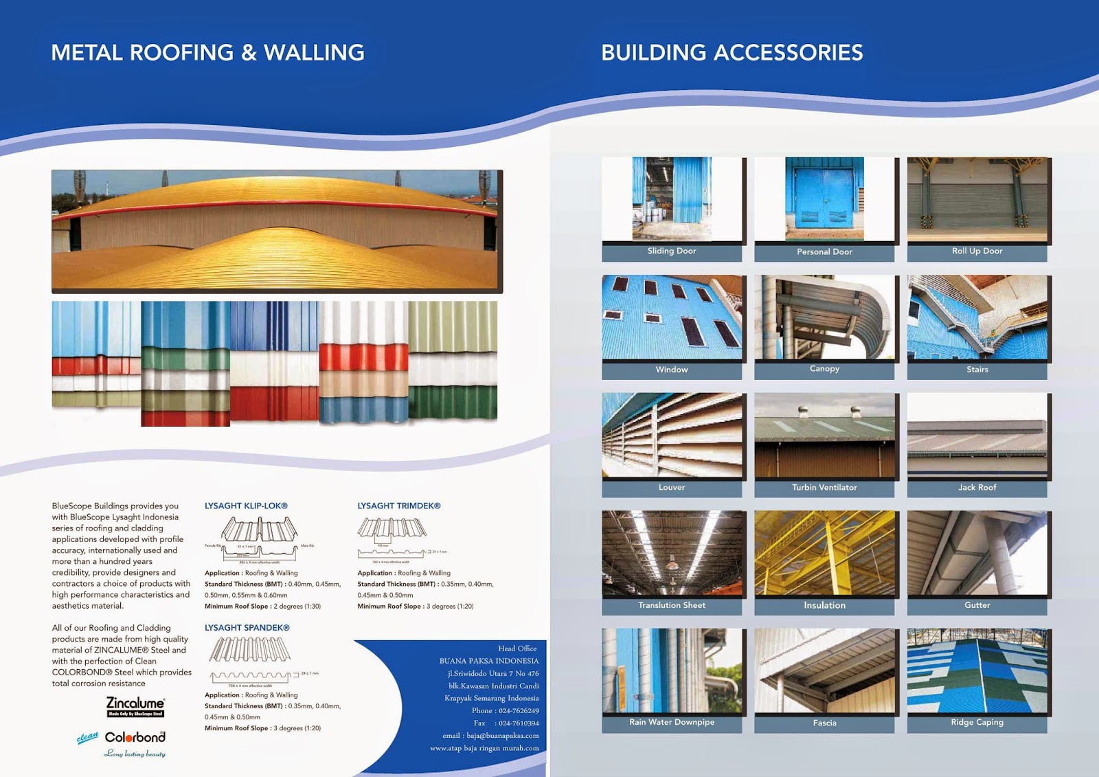 Atap Galvalum Zincalum Tanpa Screw Baut Optima Klip-lok Spandek Trimdek ...