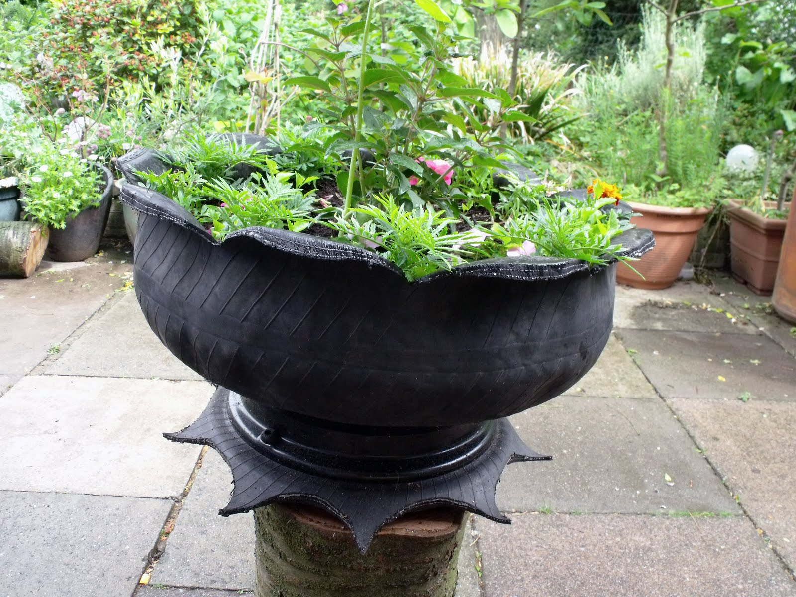 Zombieworm: Tire Flower pot