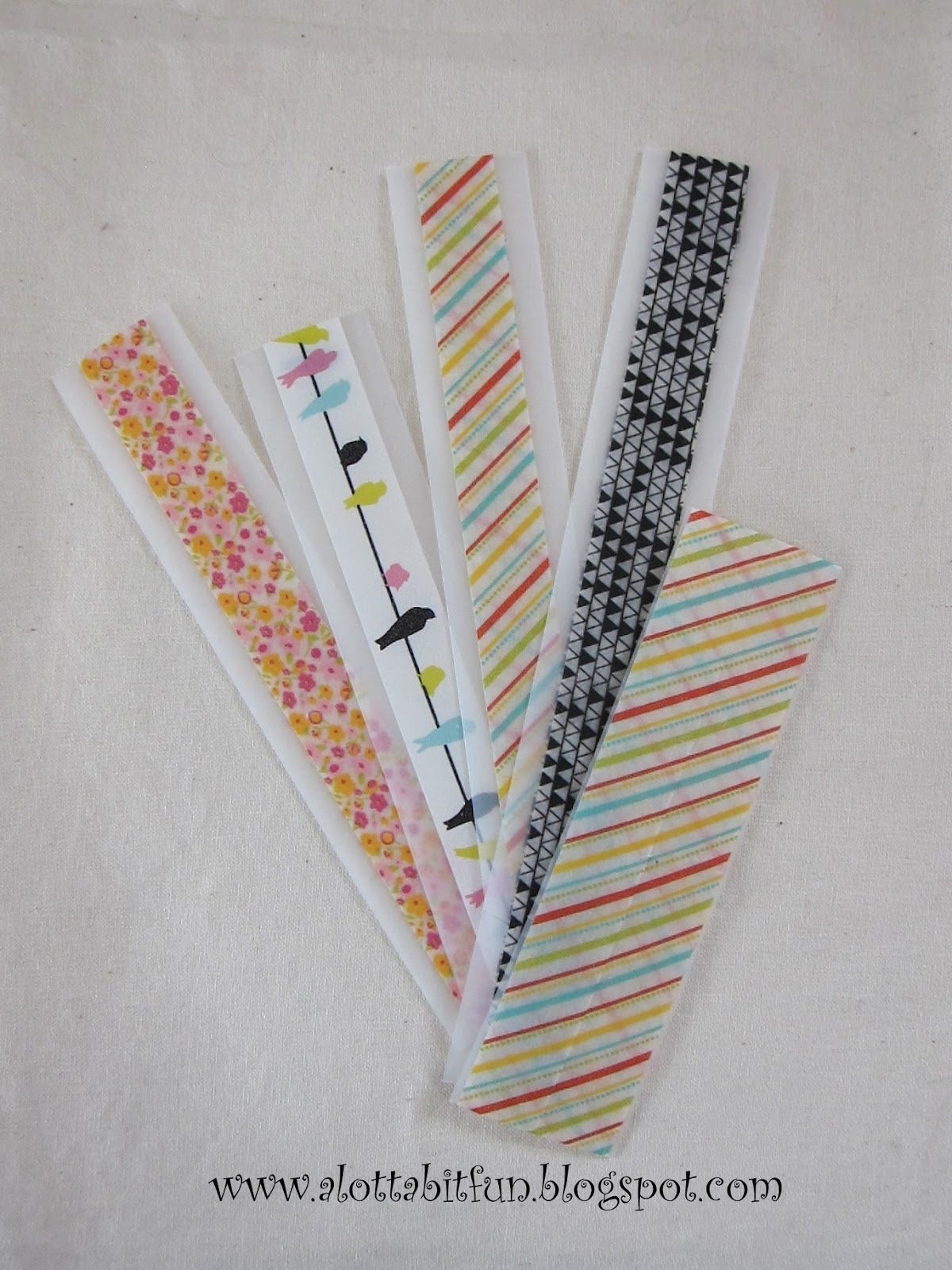 a lotta bit fun: Washi and milk carton bookmarks