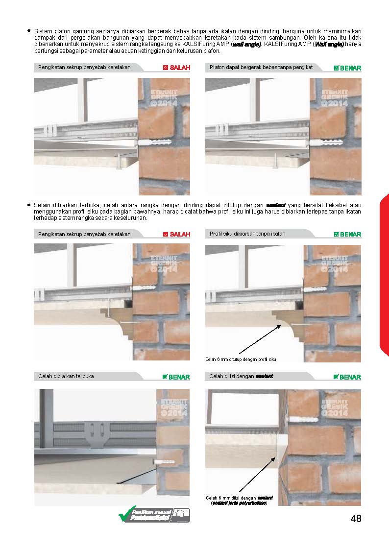 Cara dan aturan pemasangan kalsiboard, kalsifloor, kalsiclad, Kalsiplank