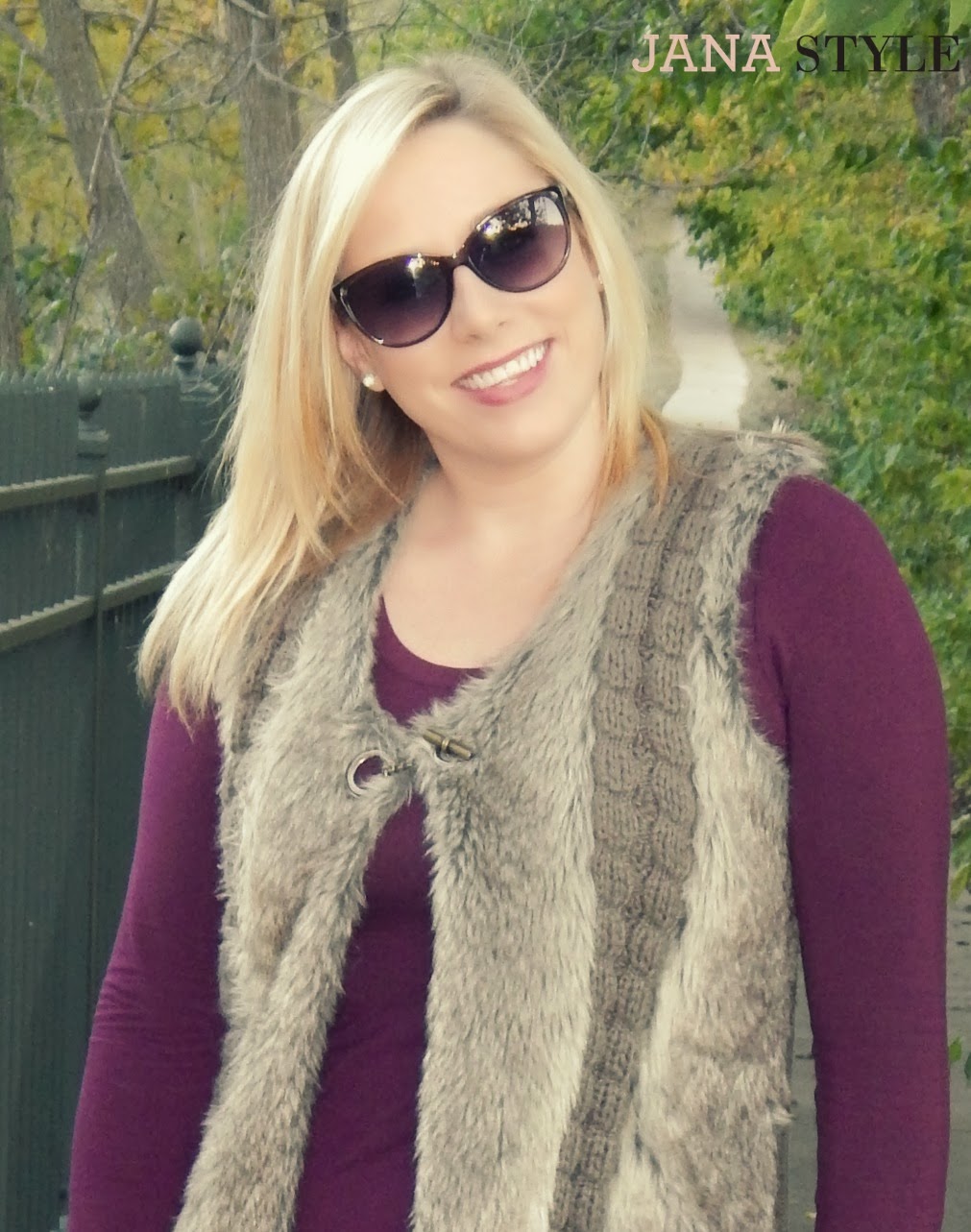Fall Layers: Fur Vest + Skinny Jeans + Booties | JANA STYLE® | A ...