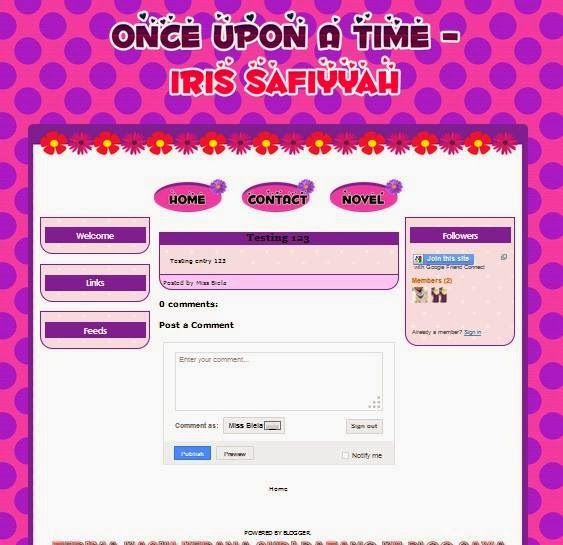 Tempahan Full Template dari Miss Beila | Blog Cik Nurfarah