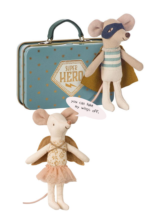 Knuffels à la carte blog: A new Maileg angel mouse and the superhero ...
