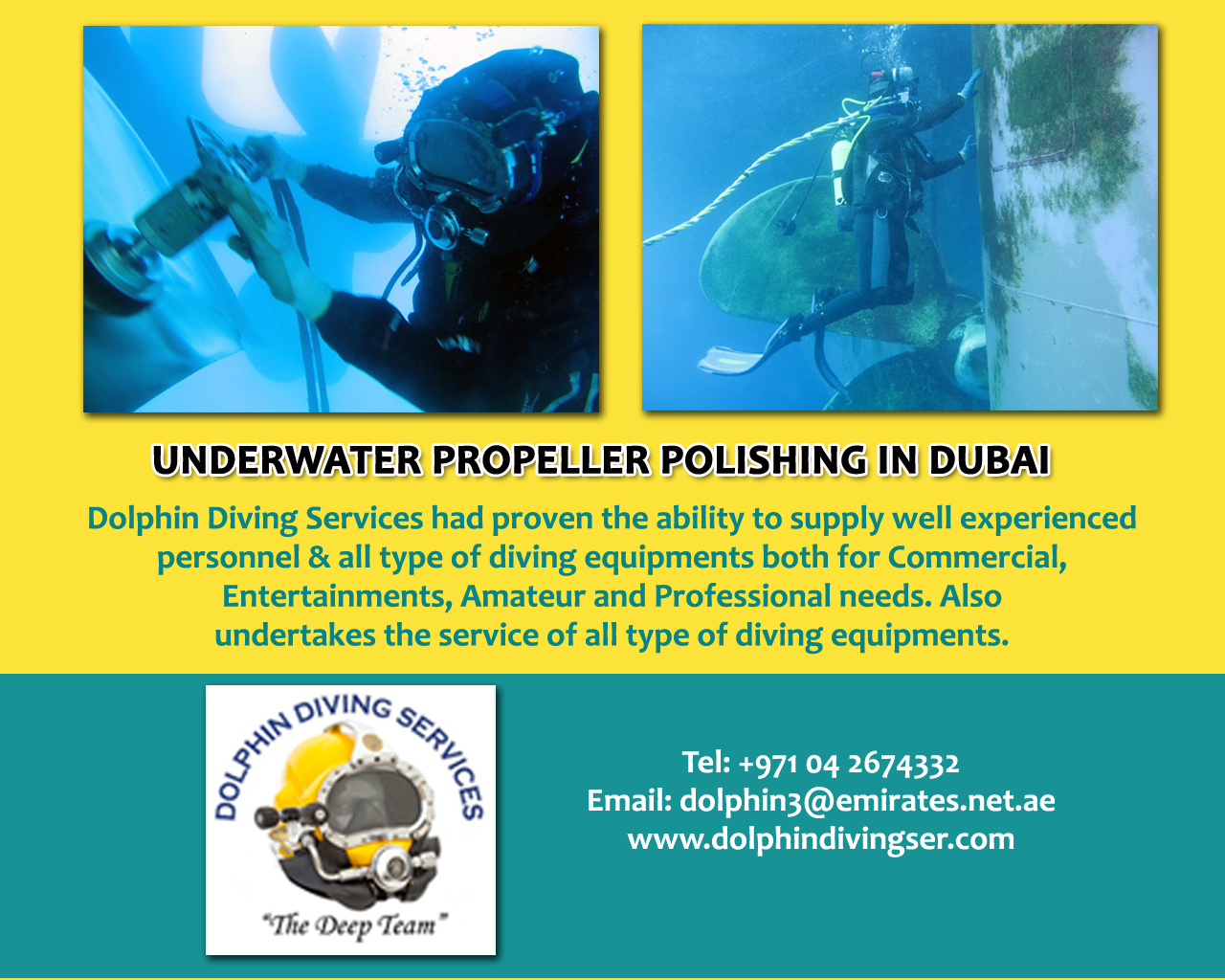Welcome to Dolphin Diving Services: Underwater Propeller Polishing in Dubai