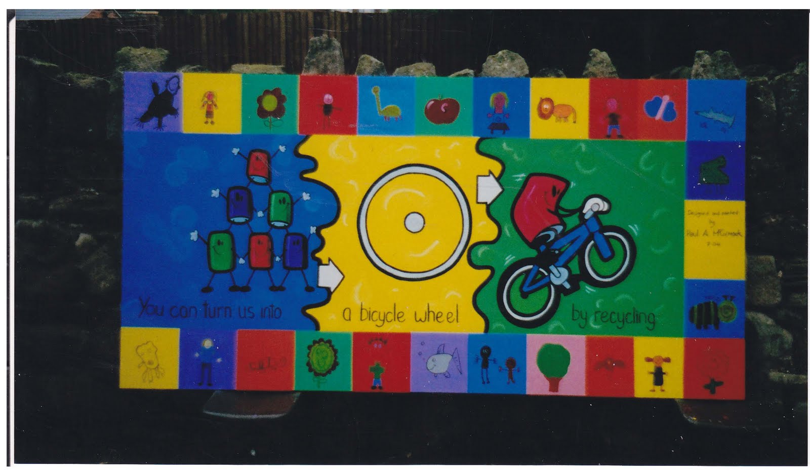 Teapeas art blogsite: Recycle mural for Chellaston Infant school