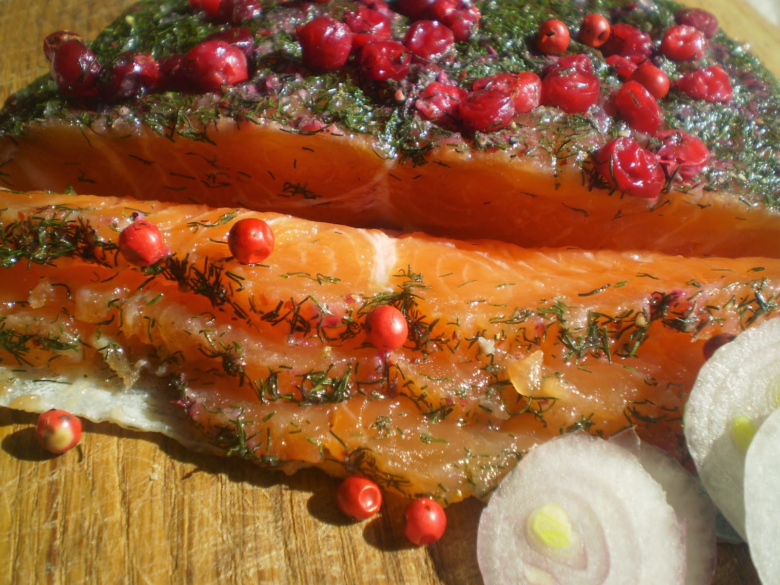 New Latvian Kitchen: SALT CURED SALMON WITH LINGONBERRIES, DILL AND ...