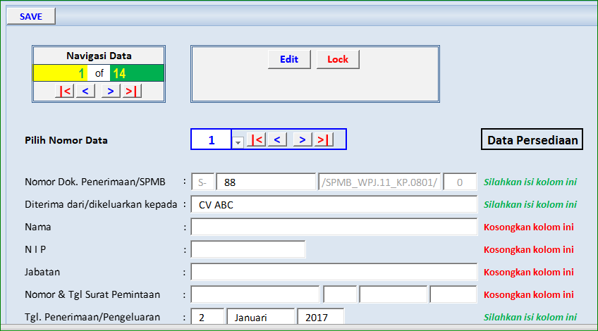 Aplikasi Persediaan Format Kementerian Keuangan - ExcelManiacs