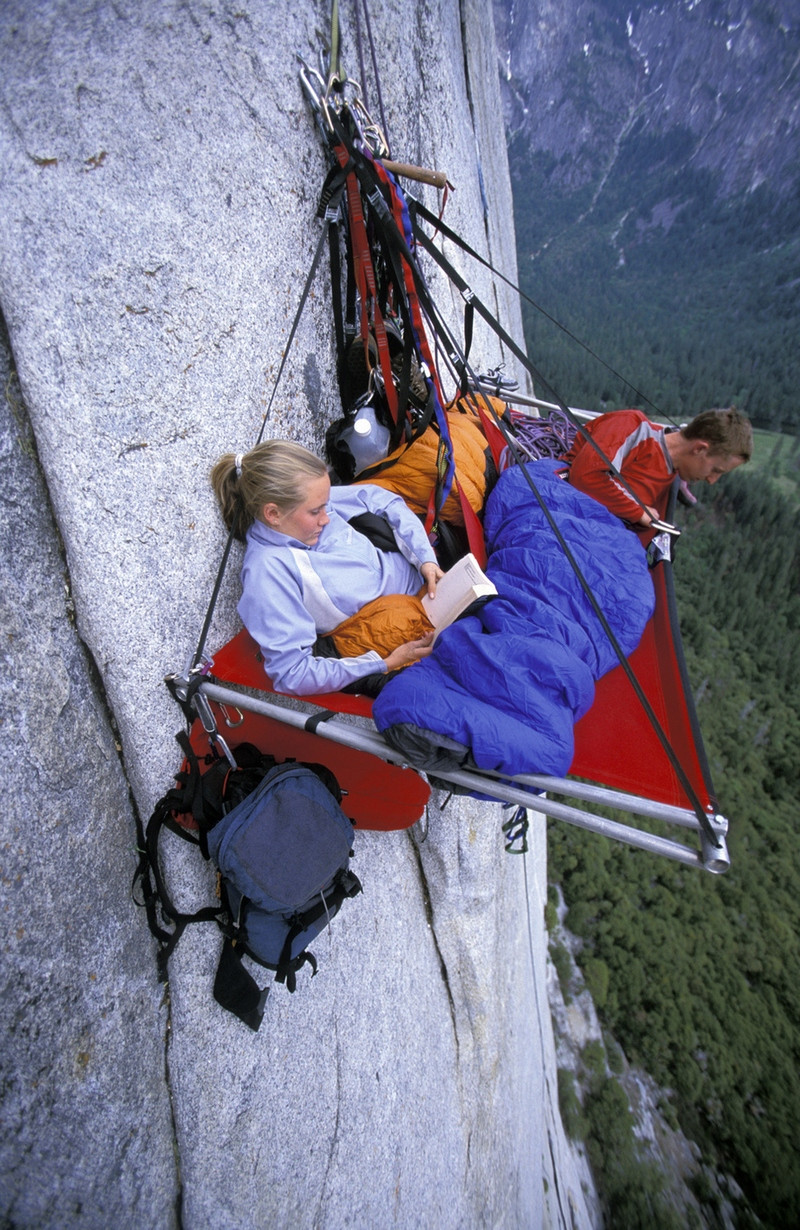 Portaledge camping at Yosemite.