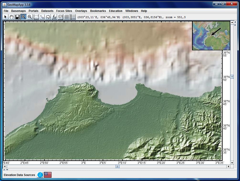 Topographie: GeoMapApp