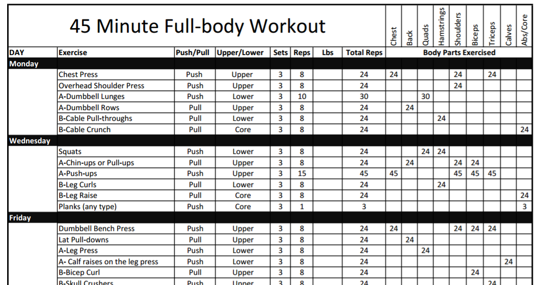 45 MINUTES FULL BODY WORKOUT