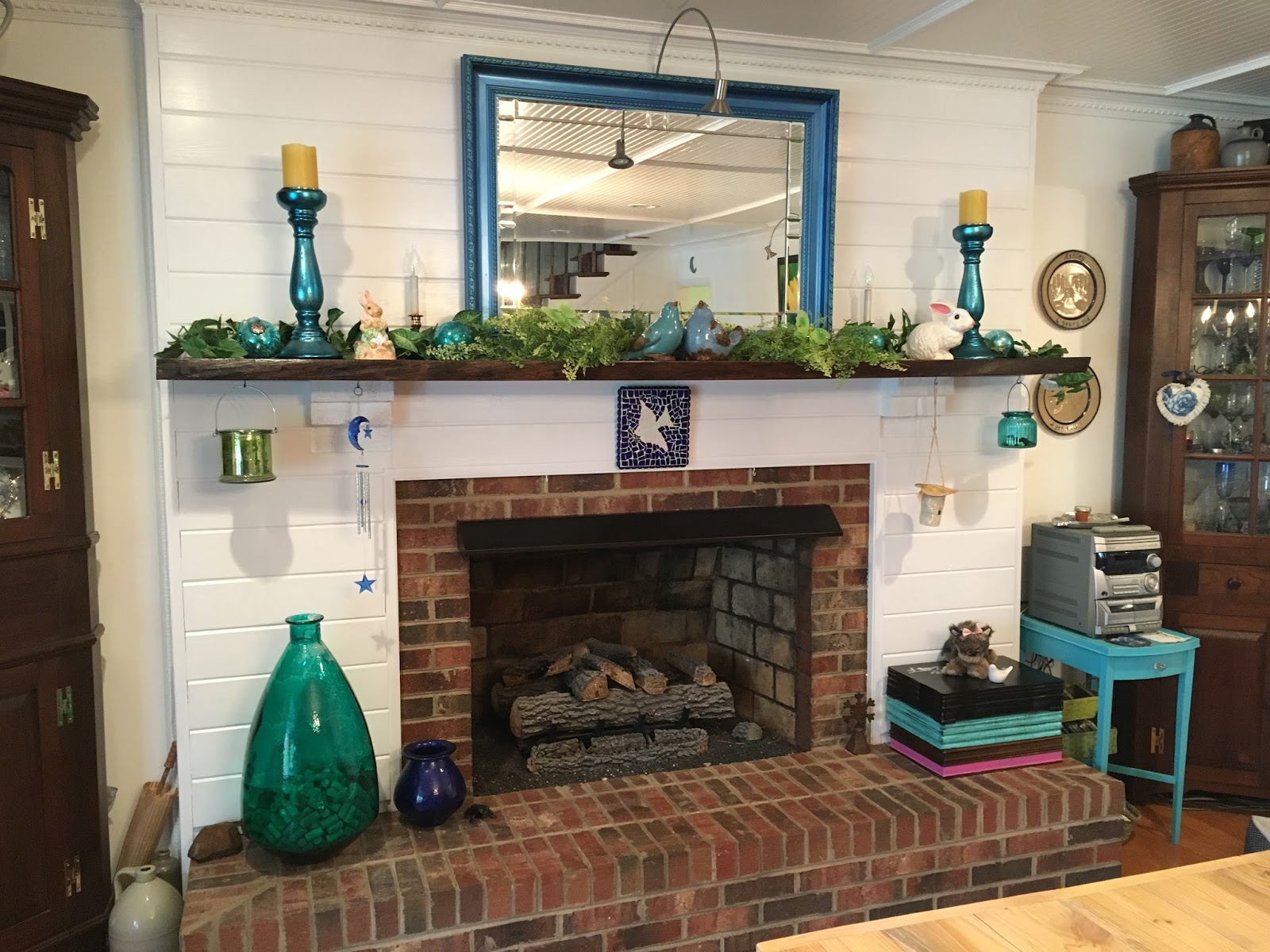 Repurposed For Life: RE-FACING THE FIREPLACE WALL
