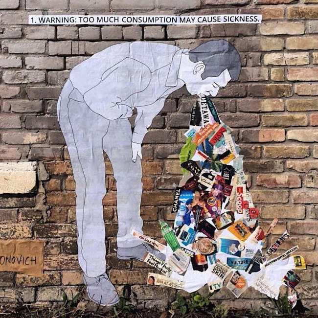 Not Buying Anything: Anti-Consumer Protest Art/Ancient Wisdom Mashup