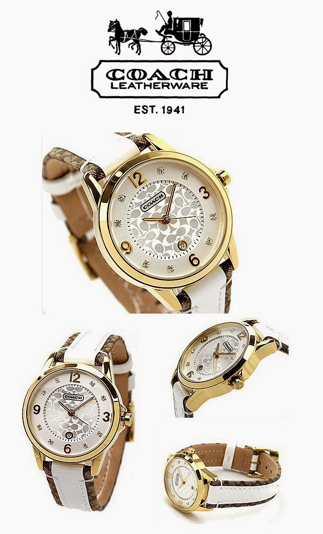 Coach Classic Signature Strap Watch 14501423 - Avenue Online