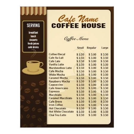 Các mẫu menu cafe đẹp nhất hiện nay